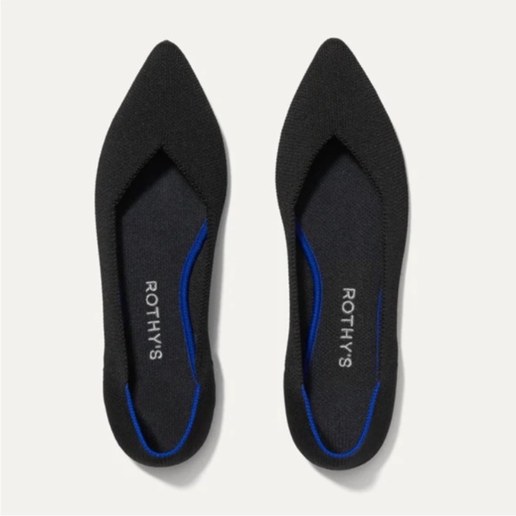 Rothy's | Shoes | Rothys Solid Black The Point Flat Shoes Size 8 | Poshmark